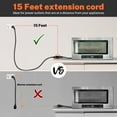 FIRMERST 15 feet 1875W Extension Cord Heavy Duty 14 AWG Low Profile 15A ...