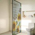 Country Yellow Sunflower Butterfly Window Privacy Film, Rainbow Film ...
