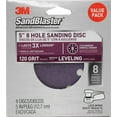 3M SandBlaster Sanding Discs 99623SB-ES, 5" x 8 Hole, 120 Grit, 8-Pack ...