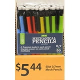 Casemate Mechanical Pencils, 0.7mm, Assorted Colors, 50-Count - Walmart.com