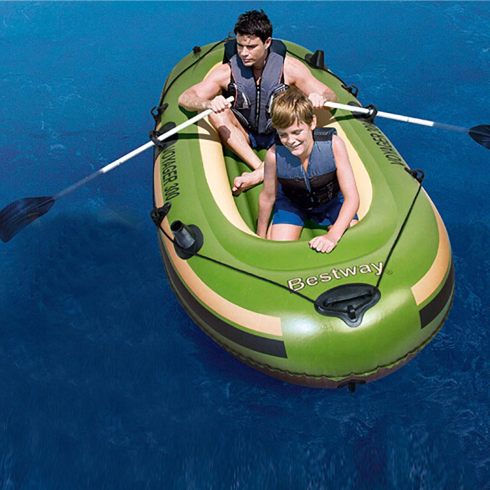 2-Person Inflatable Boat with 2pcs 57" Aluminum Oars, 8'x40"x12 ...