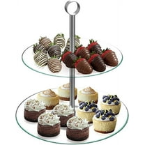 Chef Buddy Three Tier Square Glass Buffet and Dessert Stand - Walmart.com