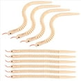 10Pcs 12 Inch Unfinished Wooden Wiggly Snakes Jointed Flexible Wooden ...
