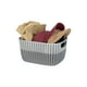 Simplify 2-Tone Decorative Medium Storage Basket in Grey - Walmart.com