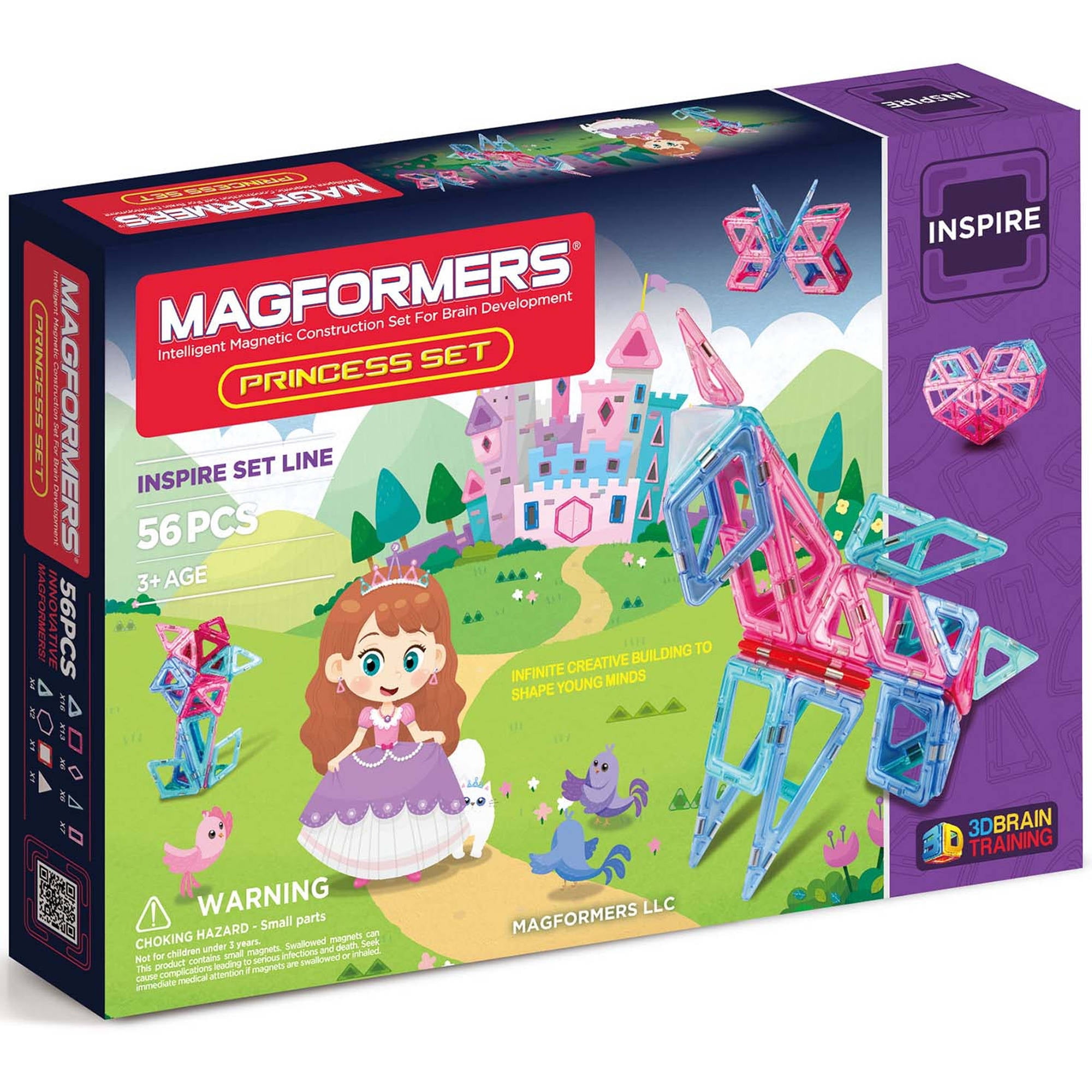 Magformers Princess Set 56 Piece Magnetic Construction Set - Walmart.com