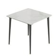 WisFor Sintered Stone Square Dining Room Table, Sturdy Metal Legs, 31 ...
