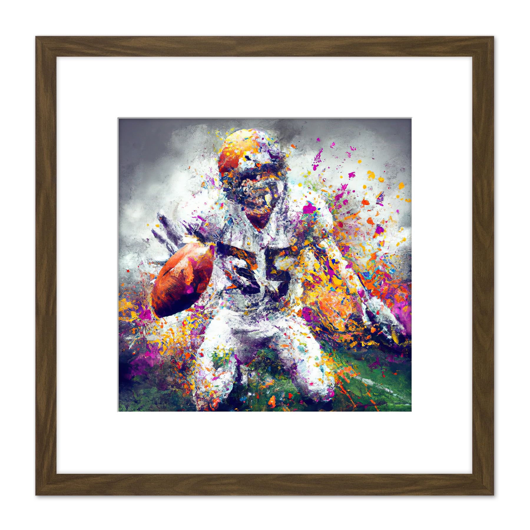 American Football Sport Paint Splatter Painting 35 Shirt Running Back ...