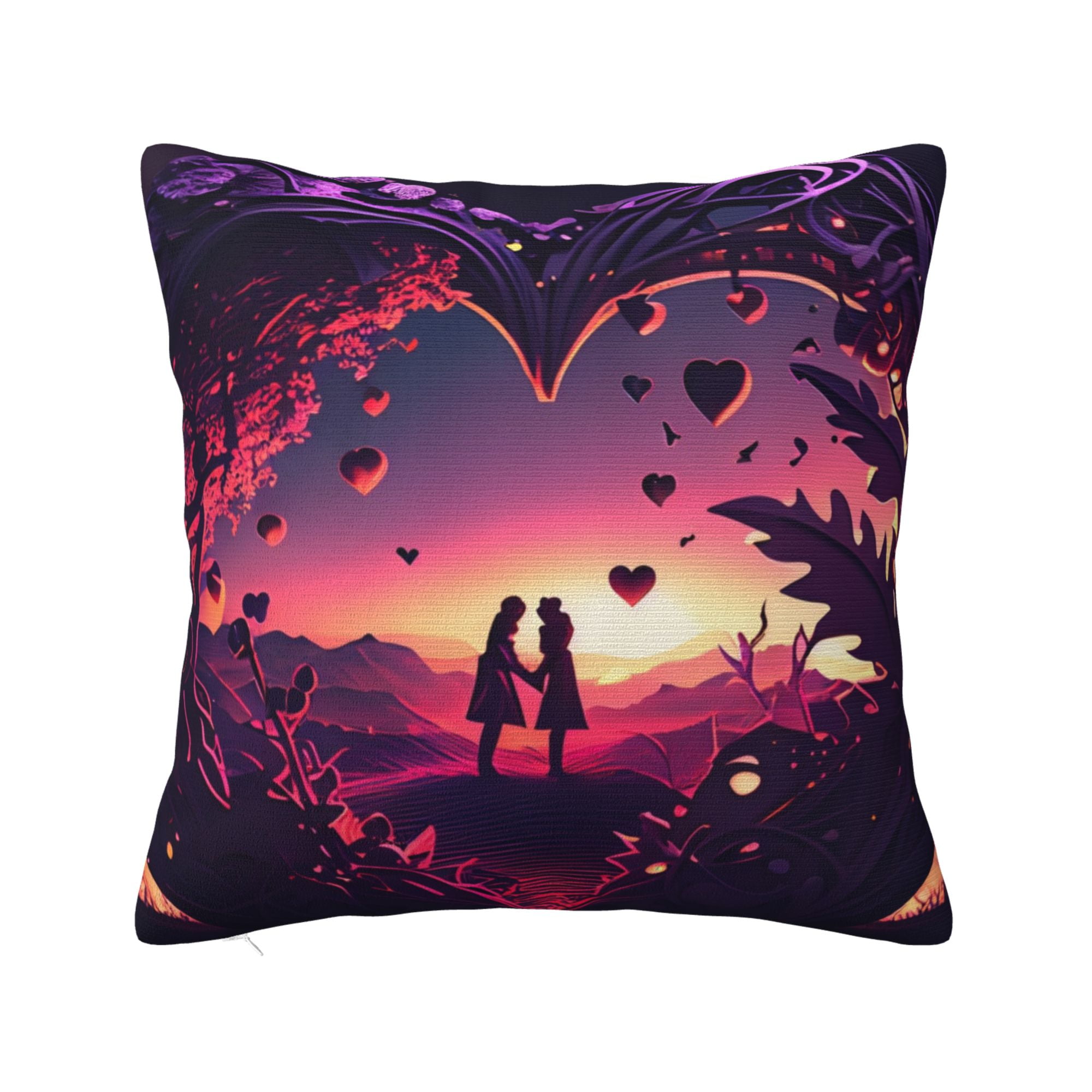 ZICANCN Romance Couple Heart Decorative Throw Pillow Covers, Bed Couch ...