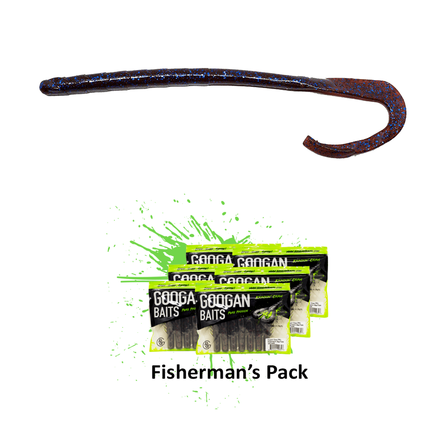 Googan Baits 10" Mondo worm, Plum - 6 pack - Walmart.com