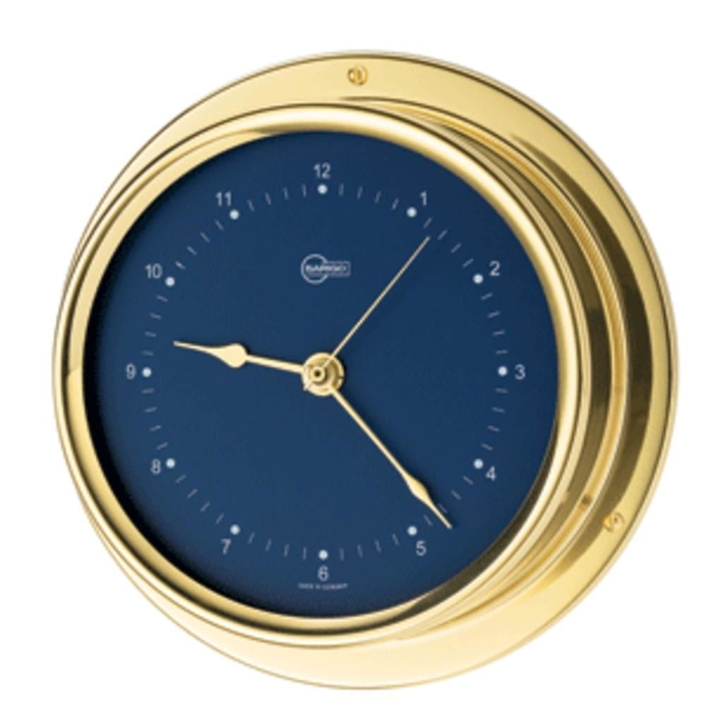 Barigo Regatta Series Quartz Ships Clock - Brass Housing - Blue 4 Dial ...