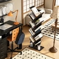 10-Tier Tree Bookshelf, Floor Standing Wood Bookshelf for Narrow Space ...