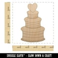 Wedding Cake with Heart Wood Shape Unfinished Piece Cutout Craft DIY ...