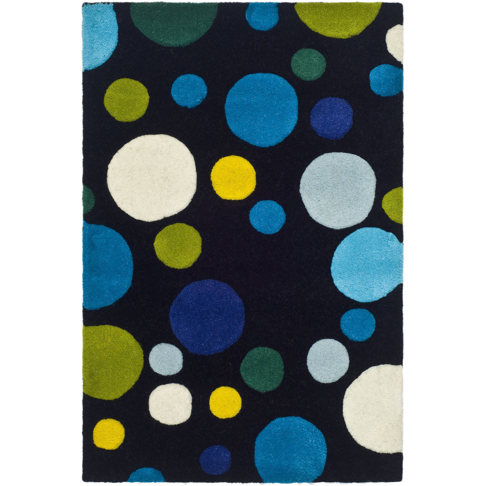 SAFAVIEH Soho Dots Polka Dots Wool Area Rug, Black/Multi, 2' x 3 ...