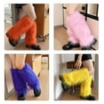 Aesthetic Punk Fuzzy Leg Warmers for Women Soft Thickened Plush Boot ...