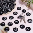 1Set Acrylic Pendants Flat Round with Number Black 34x1mm Hole: 3.5mm ...