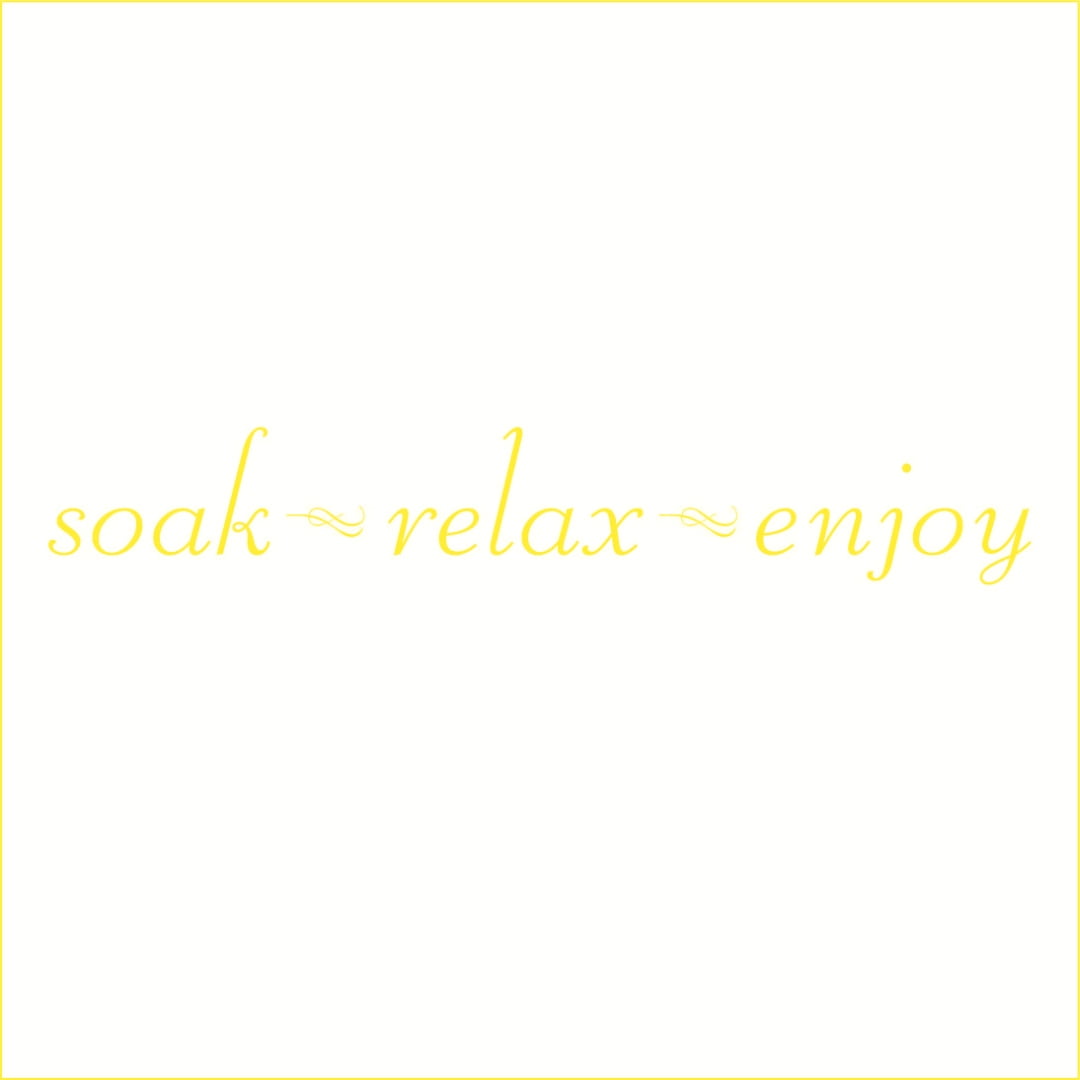 Soak, Relax, Enjoy Vinyl Decal - Large - Yellow - Walmart.com