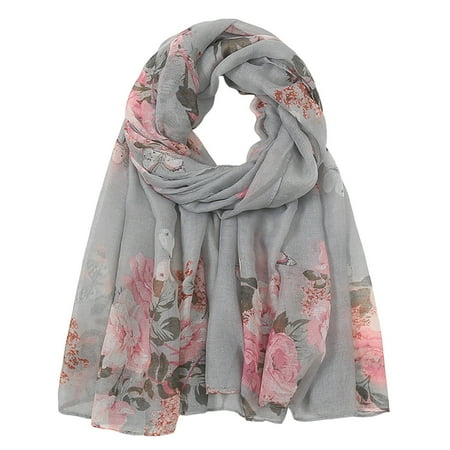 YOUSNH Foulard Long Imprimé pour Femmes Foulard d'Été Fin Foulard en ...
