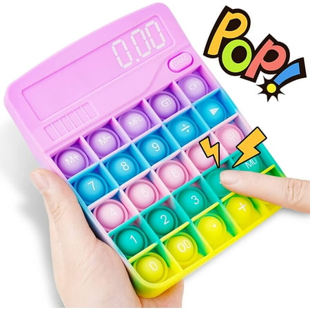 Calculator Silicone Bubble Push Popper Fidget Sensory Toy, 5.6 inches x ...