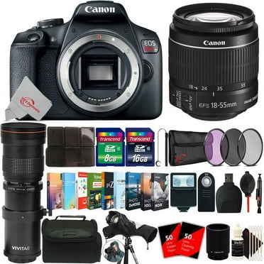 Canon EOS Rebel T7 DSLR Camera Bundle with Canon EF-S 18-55mm f/3.5-5.6 ...