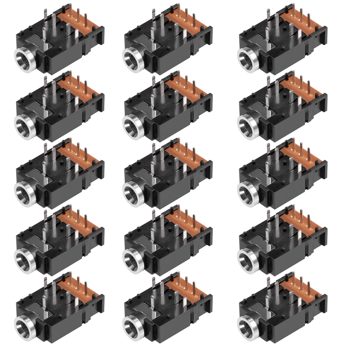 15Pcs PCB Mount 3.5mm 8 Pin Socket Stereo Jack Audio Video Connector PJ ...