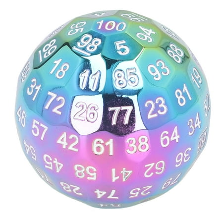 Metal D100 Dice, Easy To Read Polyhedral Random 100 Sided Dice 5cm ...