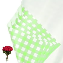 Uxcell Flower Gift Wrapping Paper, Plaid Waterproof Bouquet Paper Wrap ...