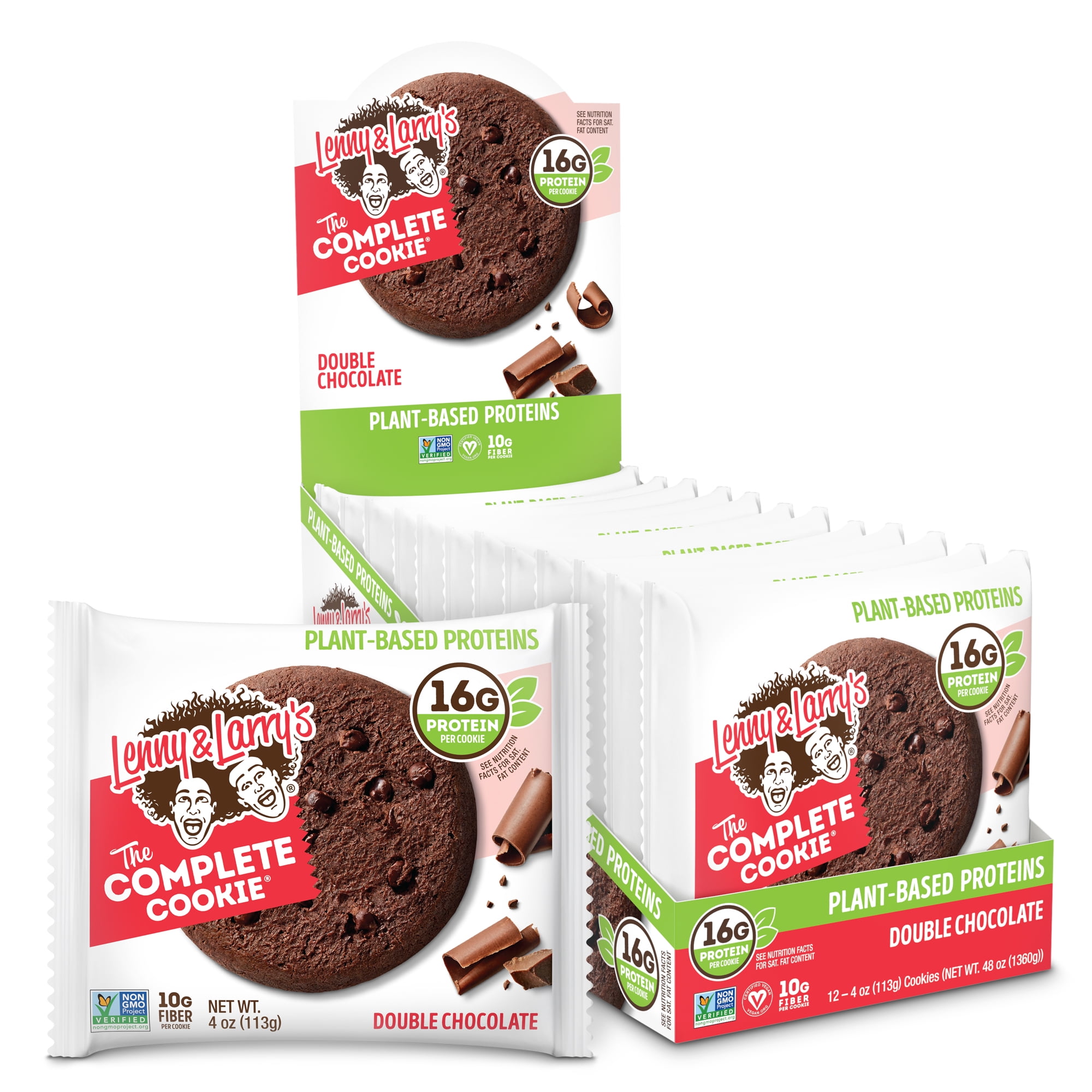 Lenny & Larry's The Complete Cookie, Double Chocolate, 4 oz, 12 Ct - Walmart.com