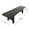 Noble House Lilith Indoor Light Weight Concrete Dining Bench, Natural ...
