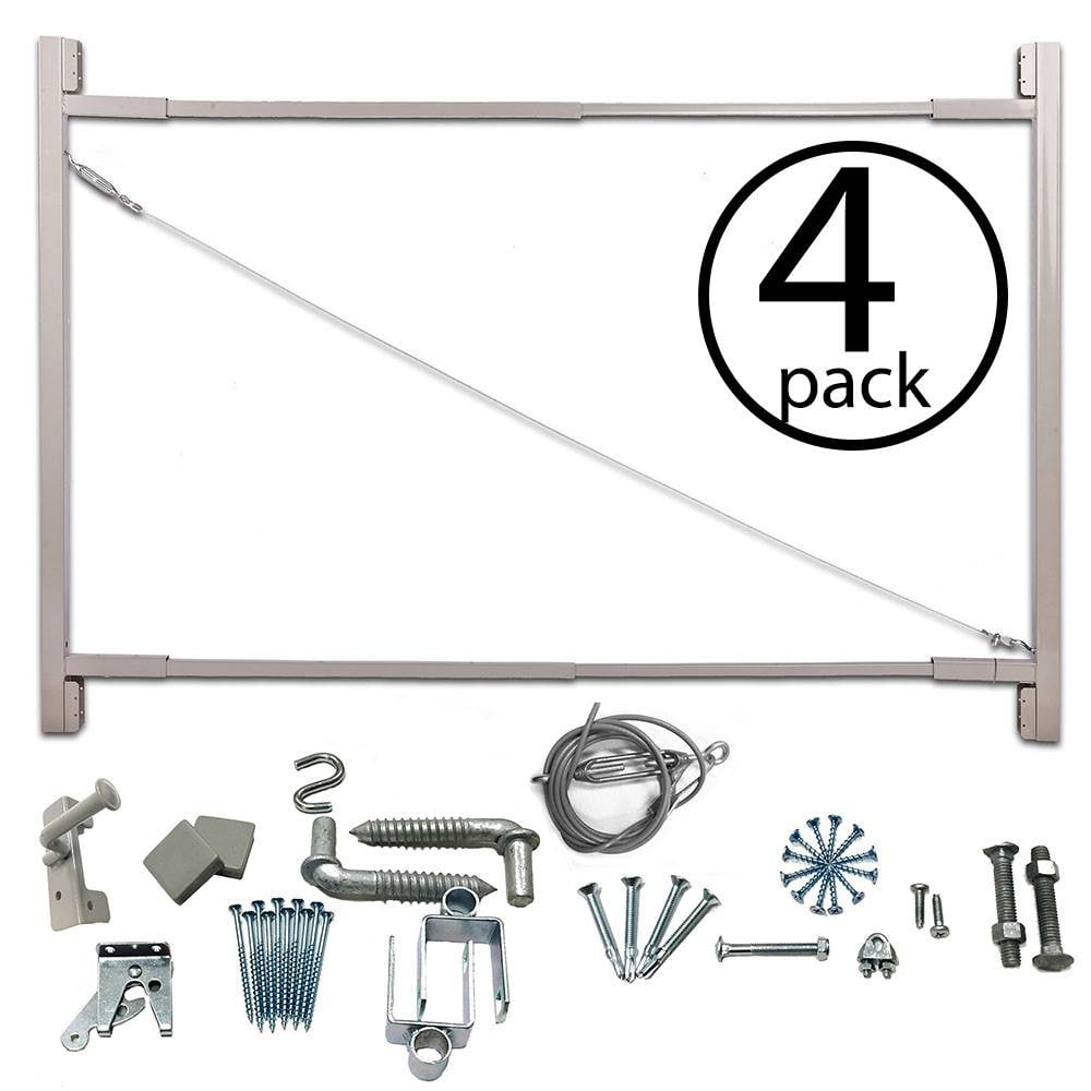 Adjust-A-Gate Steel Frame Gate Kit, 36"-72" Wide Opening To 6' High (4 ...