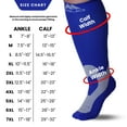 Wide Calf Unisex Compression Knee High 20-30mmHg for Travel - Navy, 3X ...