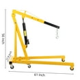 Riedhoff 2 Ton Engine Hoist 61 x 27.8 x 56", Folding Cherry Picker, No ...