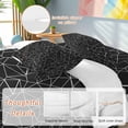 Abstract Lines 4 Piece Duvet Cover Set Full Size Geometric Black ...