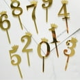 Farfi Cake Numeral Topper Crown Style Dazzling Acrylic Number Cake Topper Anniversary Birthday ...