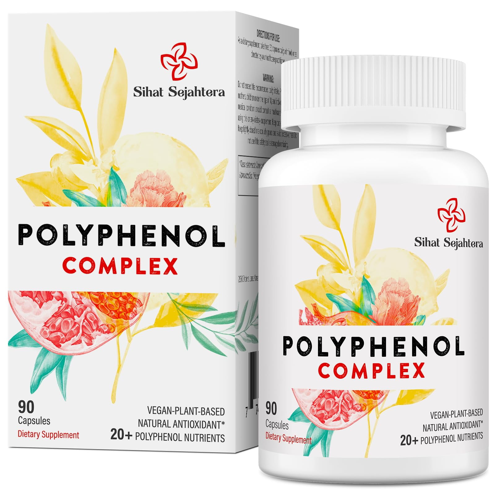 Suplemento de polifenoles Sihat Sejahtera 67,500 mg 90 cápsulas ...