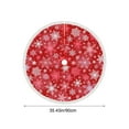 FEOLGEHLY Round Snowflake Christmas Tree Skirts 36 inch Red Rustic ...