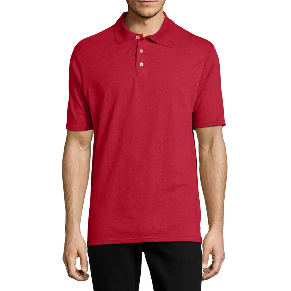 Hanes - Hanes Men's X-Temp Short Sleeve Polo Shirt - Walmart.com ...