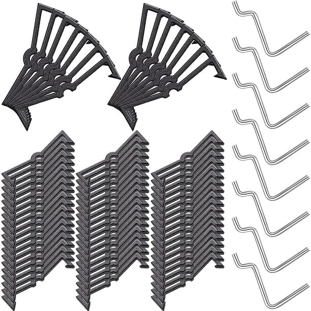 150 Pieces Black Plastic Pegboard Locks for Hooks Peg Locks Peg Hook ...