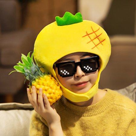 Lubelski Pineapple Headgear Cute Funny Simulation Fruit Hat Decorative ...