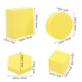 RENACLIPY 4Pcs Yellow Geometric Cube Photo Props Set Foam Photography ...