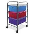Advantus Portable Three-Drawer Organizer, 15-1/2 x 13 x 27, Gray/Multi ... Advantus Portable Three-Drawer Organizer, 15-1/2 x 13 x 27, Gray/Multi ...