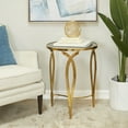DecMode Metal Accent Table - Black Marble Top - Dimensions - Walmart.com