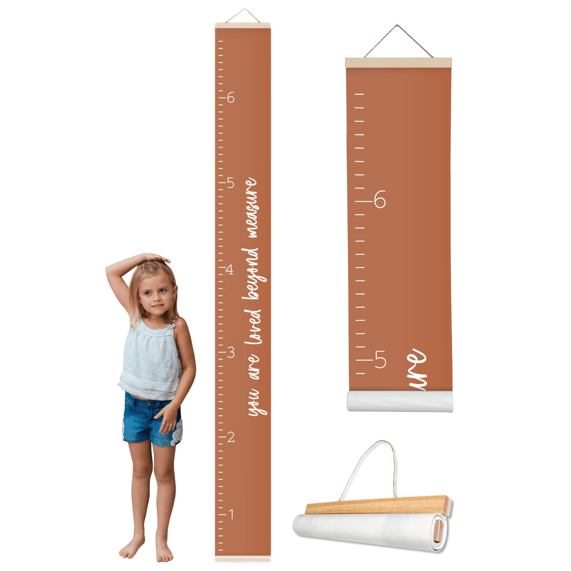 Morxy Canvas Growth Chart for Kids - Unisex Kids Room Wall Decor ...