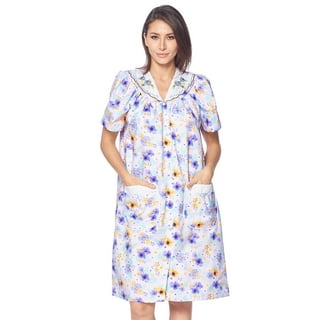 Dreamcrest Women Short Sleeve Housecoat - Comfortable Loungewear for ...