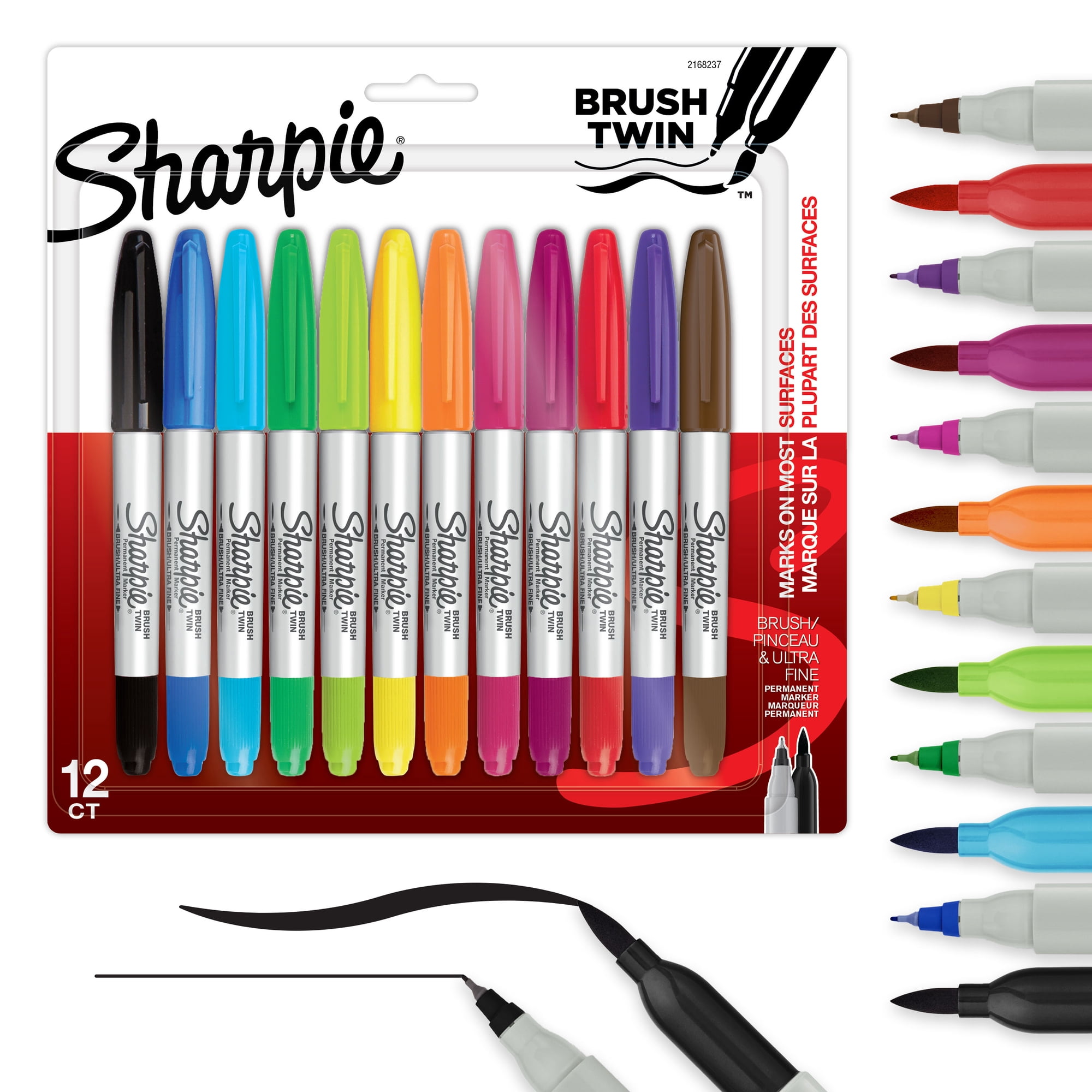 Click here for Sharpie Brush Twin Permanent Markers  Brush Tip Ma... prices