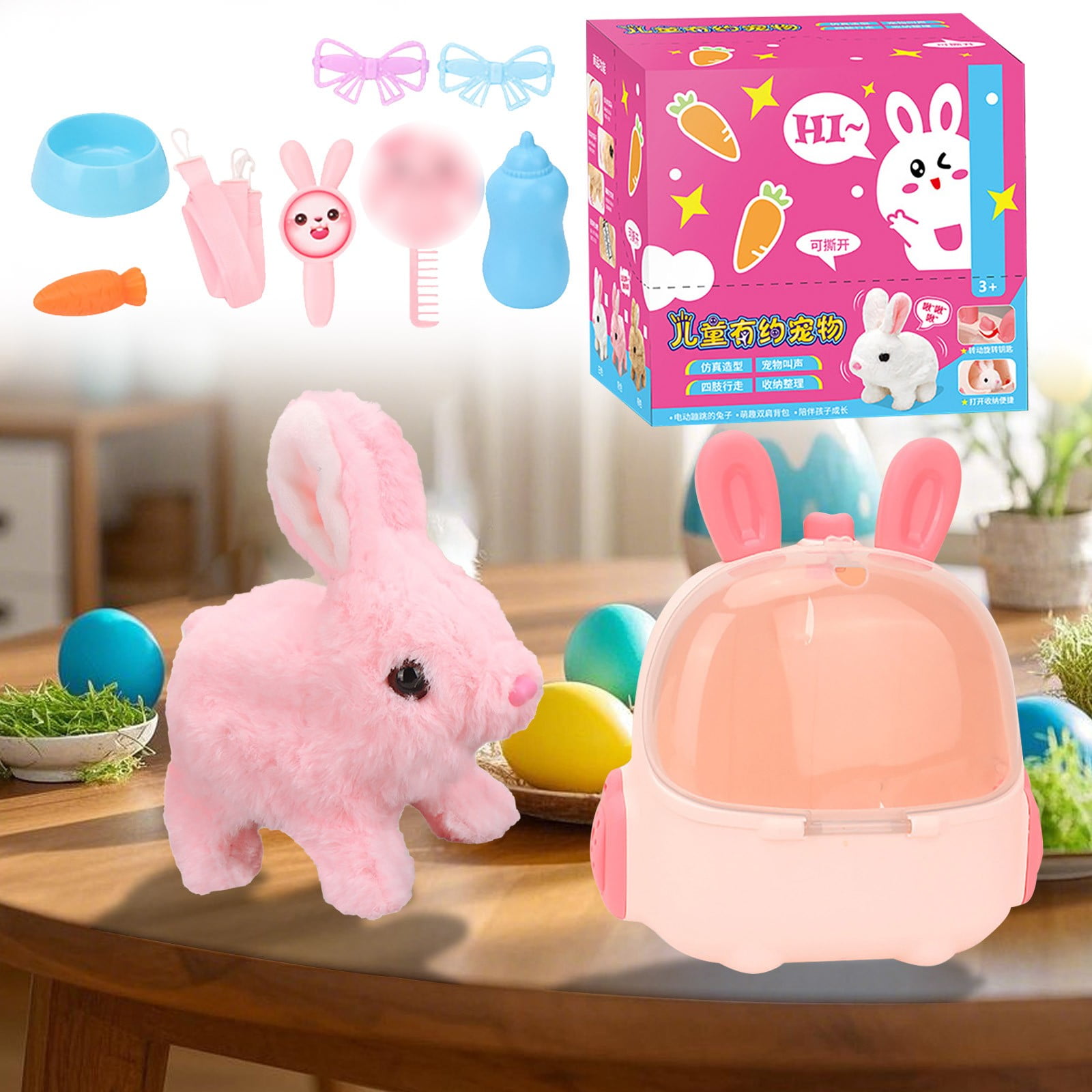 BetterLife™ Bunby Realistic Interactive Bunny – Plush Toy Rabbit That Moves, Jumps & Shakes Ears ...