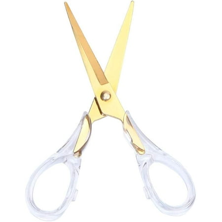 Clear Acrylic Gold Craft Scissors Straight Recycle Stainless Steel Cut ...