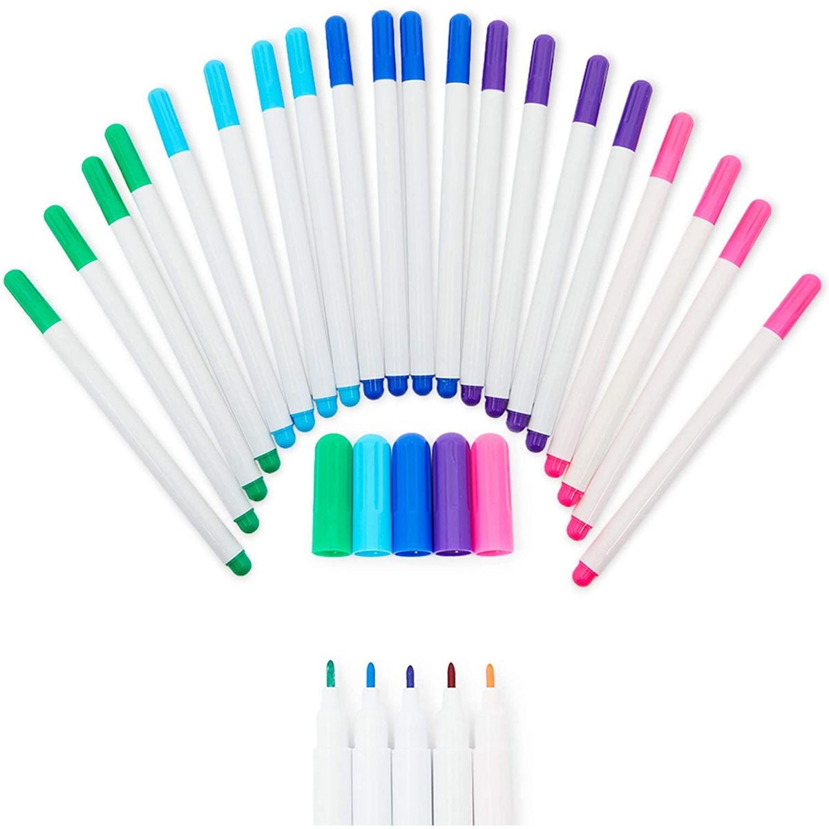 20 Pack Washable Erasable Fabric Markers for Clothing Sewing, Water ...