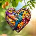 A 2D Flat Hanging Ornament With Heart Shape, Bird Motif And Acrylic ...