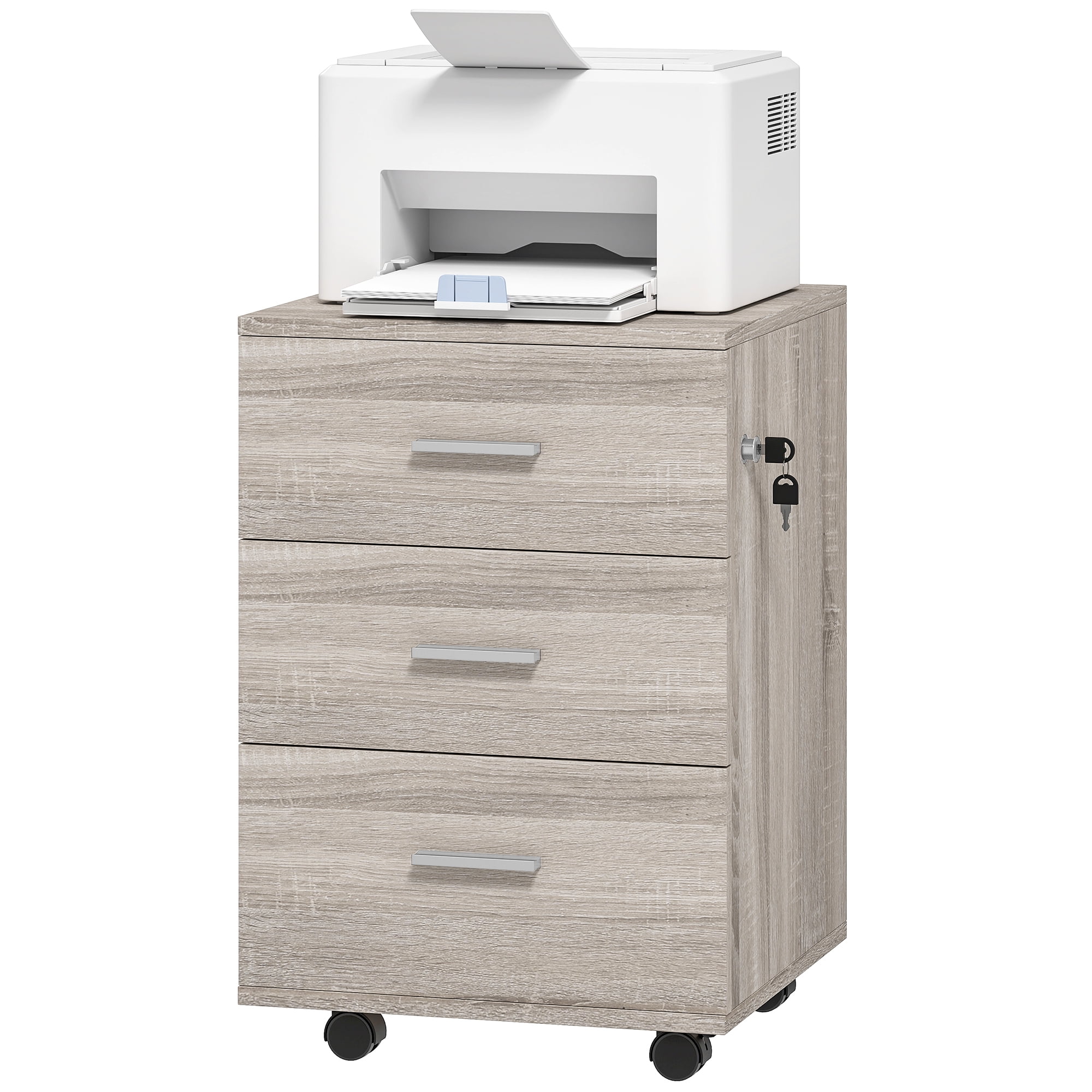 Click here for Vinsetto 3 Drawer File Cabinet With Lock And Wheel... prices