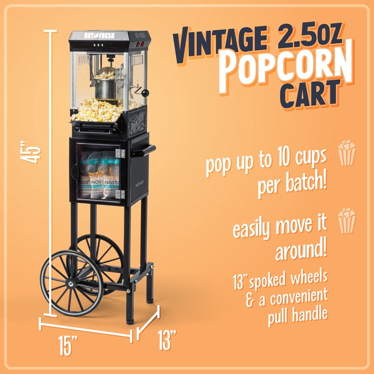 Black Popcorn Cart